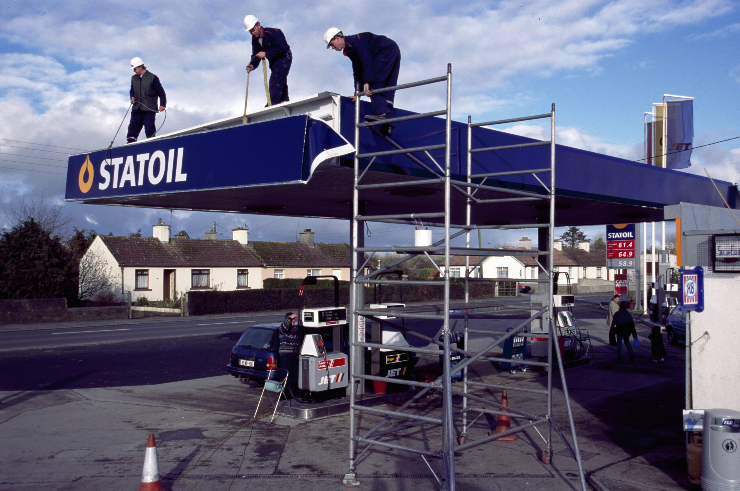 Service stations in east and west